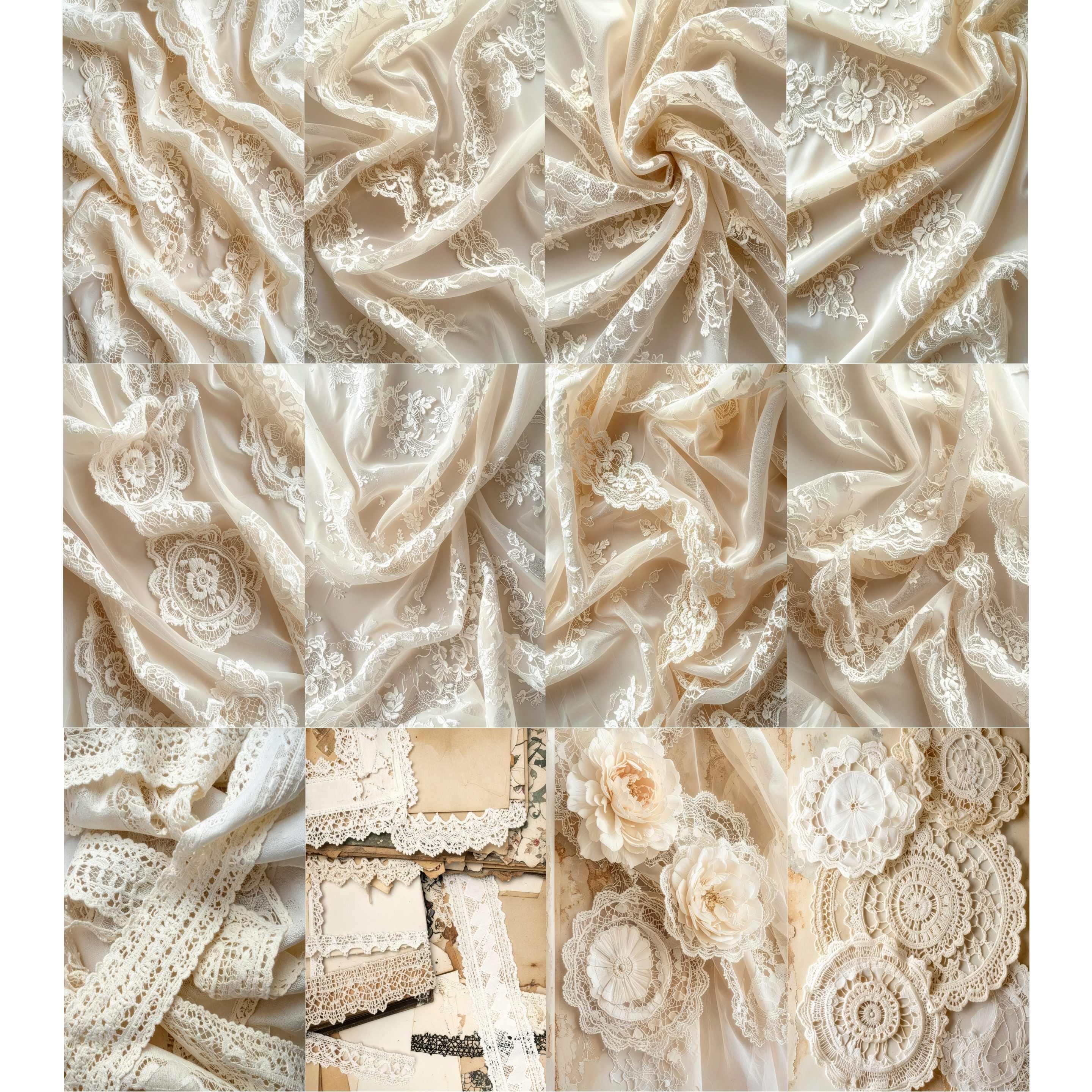 100 Vintage Antique Lace Scrapbooking Pages: Victorian Laces ...