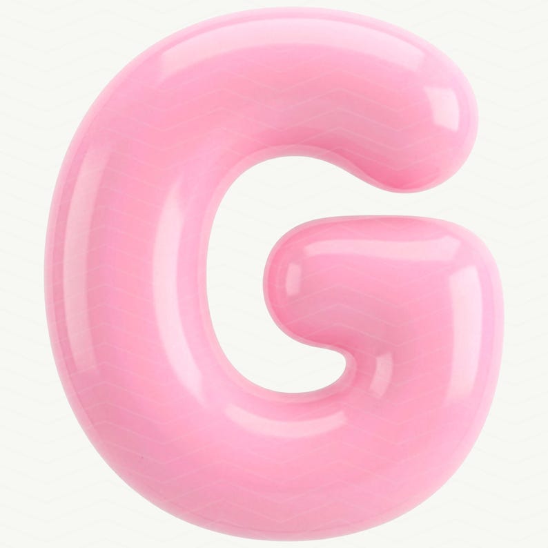 Bubble Glossy Alphabet Letters A–Z PNG • Pink Letter Clipart ...