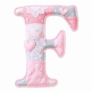 Patchwork Shabby Chic Alphabet PNG: Quilted Fabric Letters A-Z ...