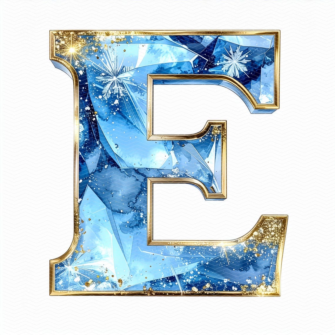 Icy Winter Alphabet Clipart: Frozen Glass Letters (PNG Transparent ...