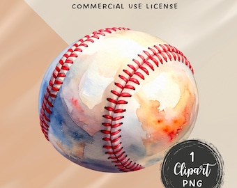Watercolor Baseball Clipart PNG – Hand-painted Sports Illustrations for ...