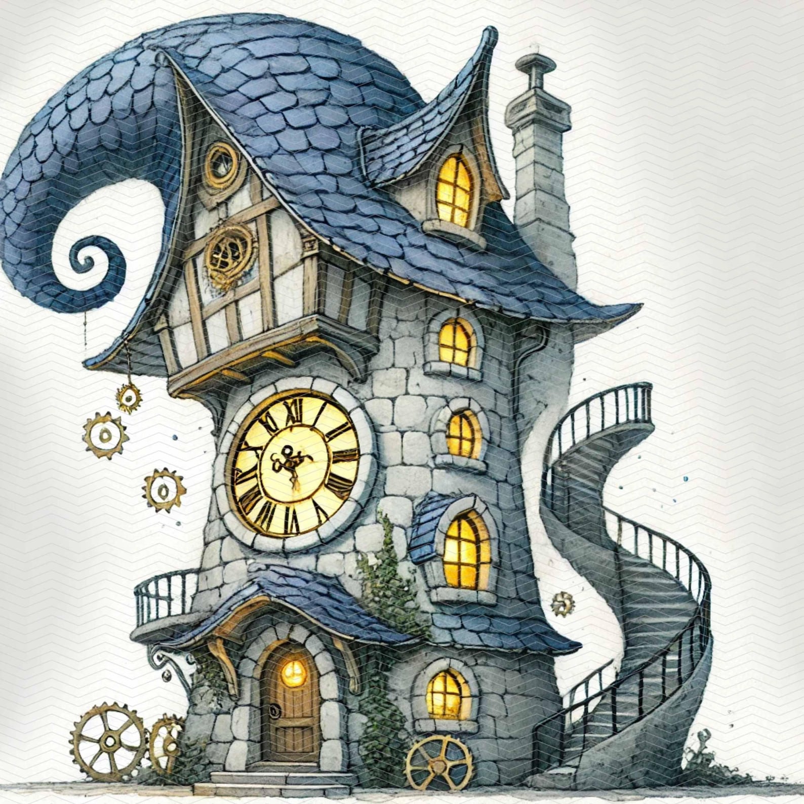 40 Whimsical Dreamcore Houses JPG: Quirky Crooked House, Teapot Fairy ...