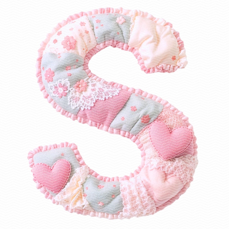 Patchwork Shabby Chic Alphabet PNG: Quilted Fabric Letters A-Z ...