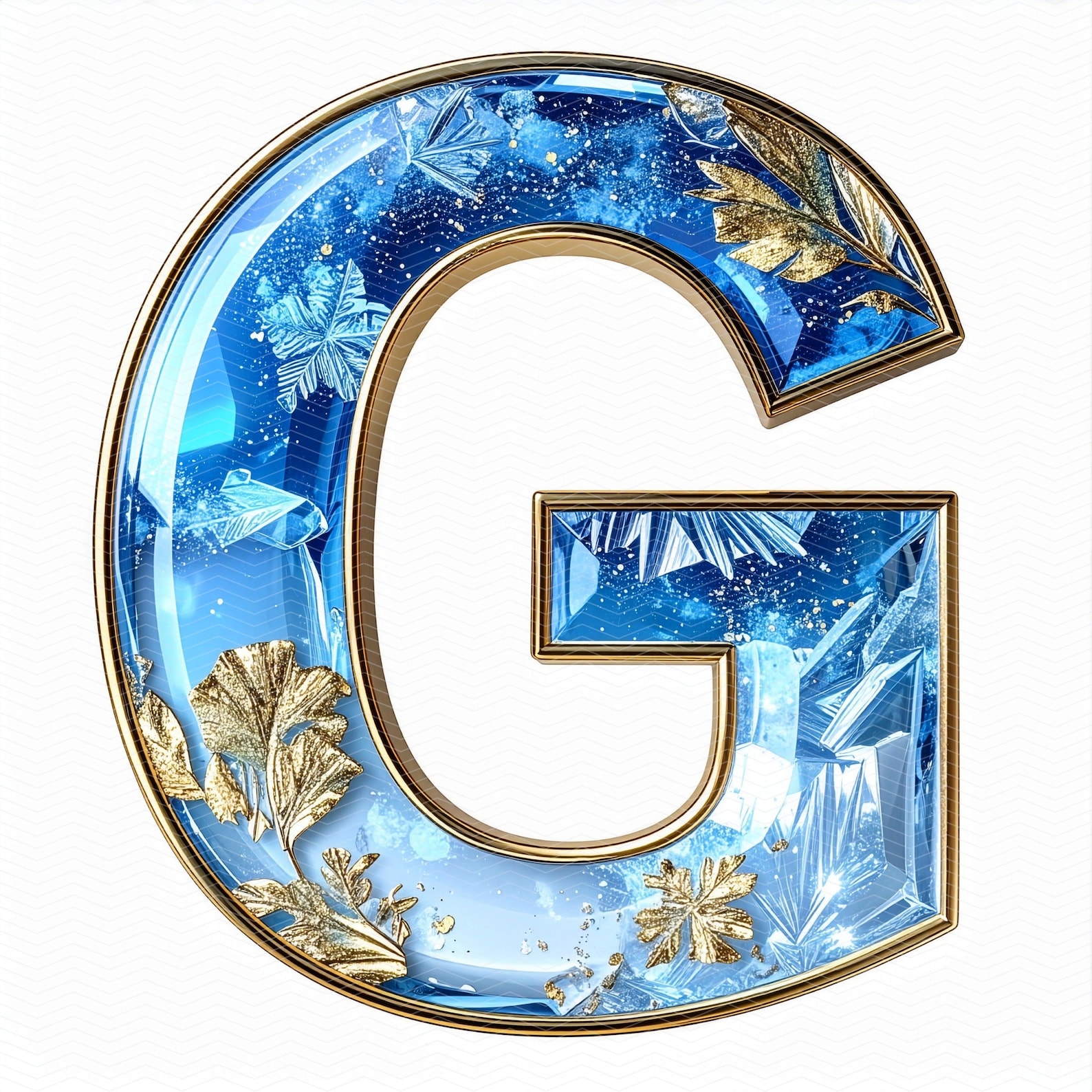 Icy Winter Alphabet Clipart: Frozen Glass Letters (PNG Transparent ...