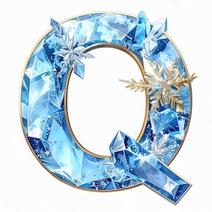 Icy Winter Alphabet Clipart: Frozen Glass Letters (PNG Transparent ...