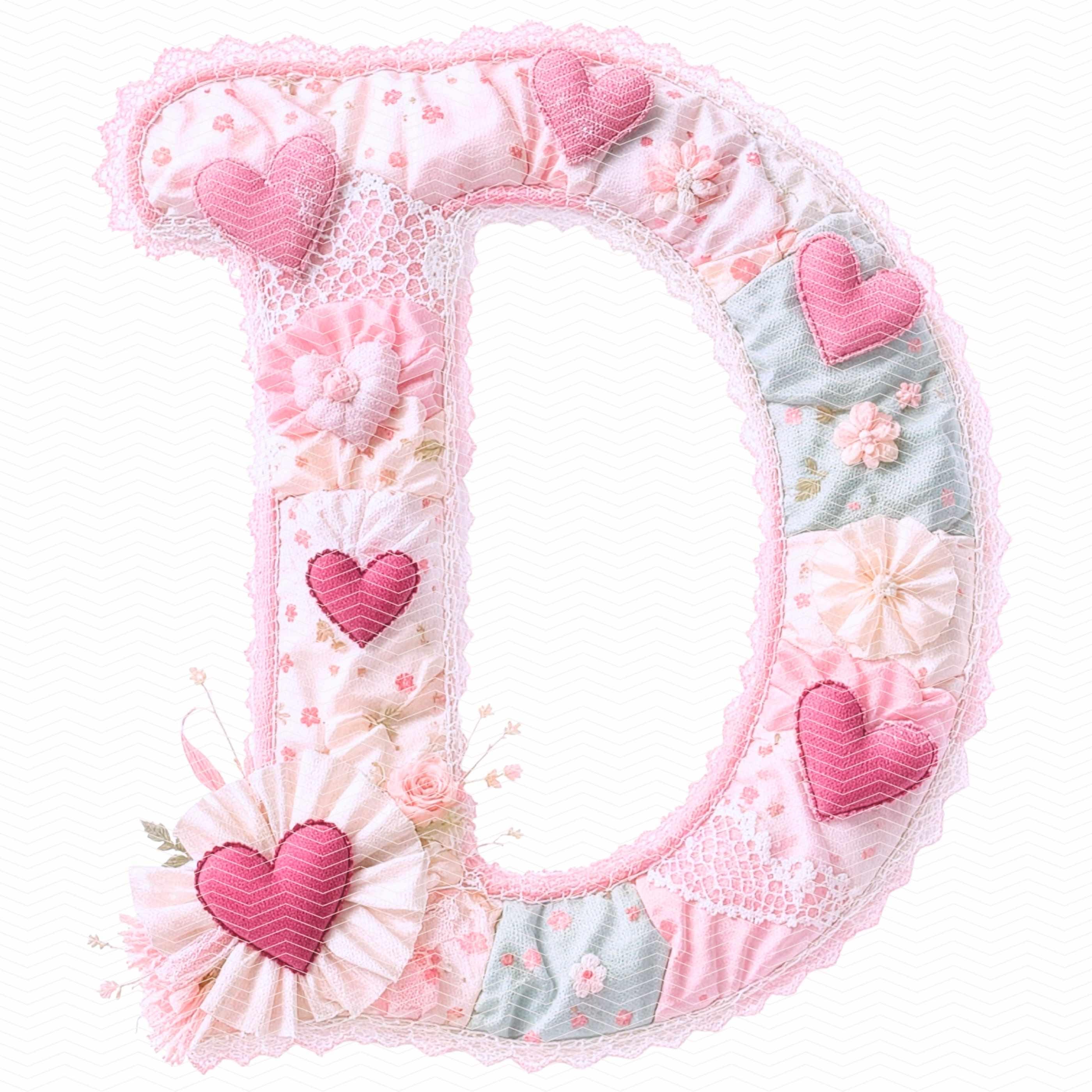 Patchwork Shabby Chic Alphabet PNG: Quilted Fabric Letters A-Z ...