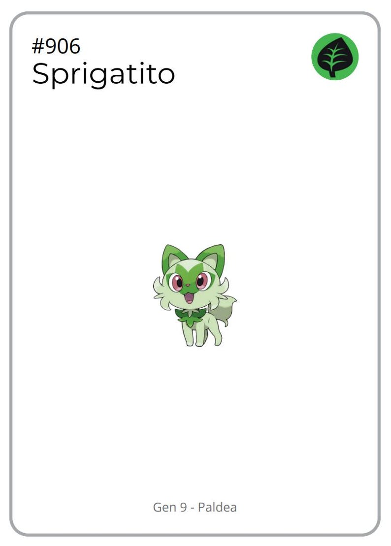 Printable Collection Tracker – Gen 9 Pokémon - Paldea - PDF - English ...