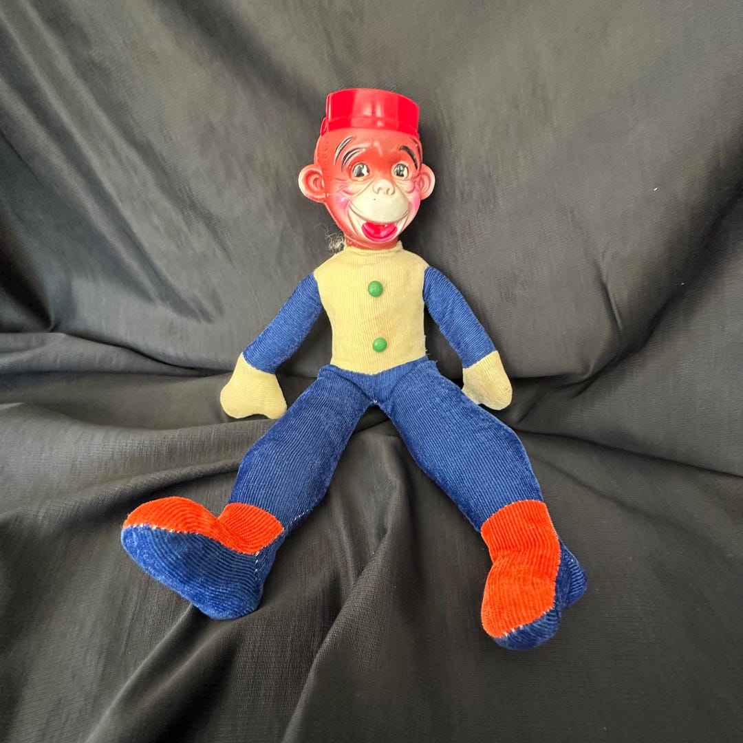 Vintage 1940 Stuffed Monkey Bellhop Doll - Etsy