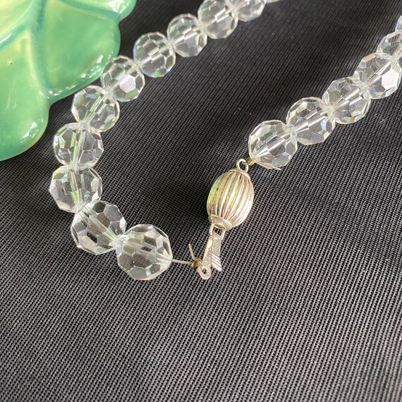 Vintage lead crystal diamond and pear shape beaded ne… - Gem