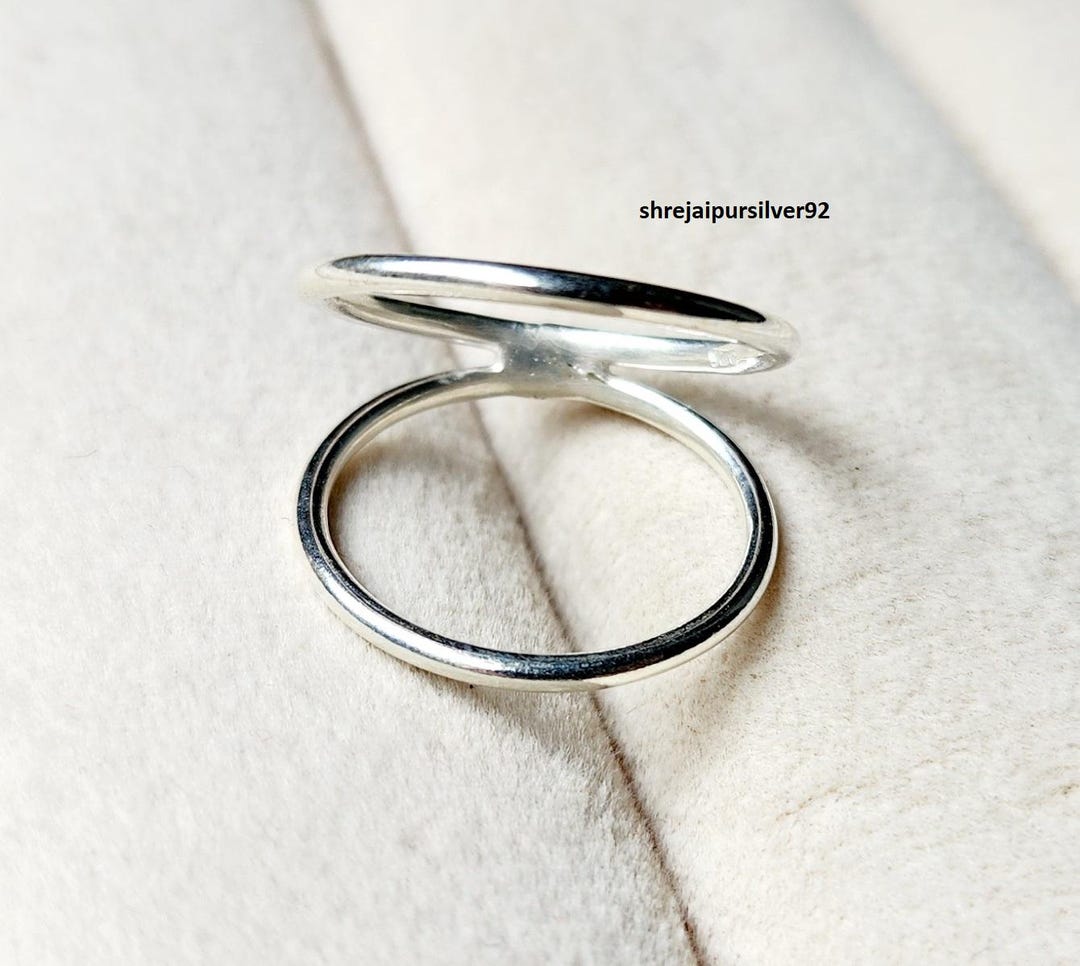 Handmade Sterling Silver Double Band Ring, Boho Minimalist Jewelry - Etsy