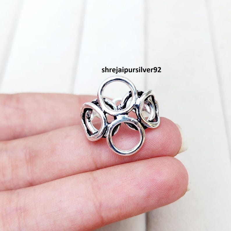 Sterling Silver Bold Ring, Art Nouveau Style, High Polish, Women's ...
