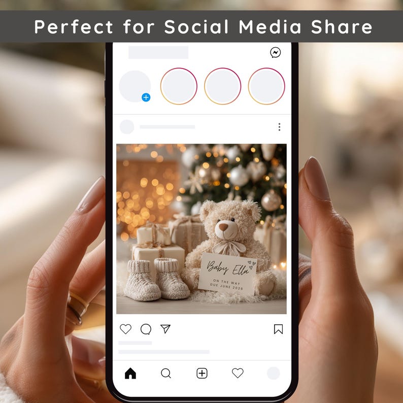 Minimal Neutral Baby Announcement Digital Template : Without Ultrasound ...
