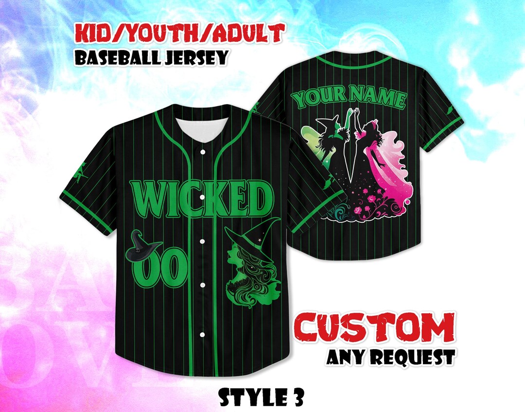 Custom Wicked Baseball Jersey, Elphaba and Glinda Shirt - Etsy