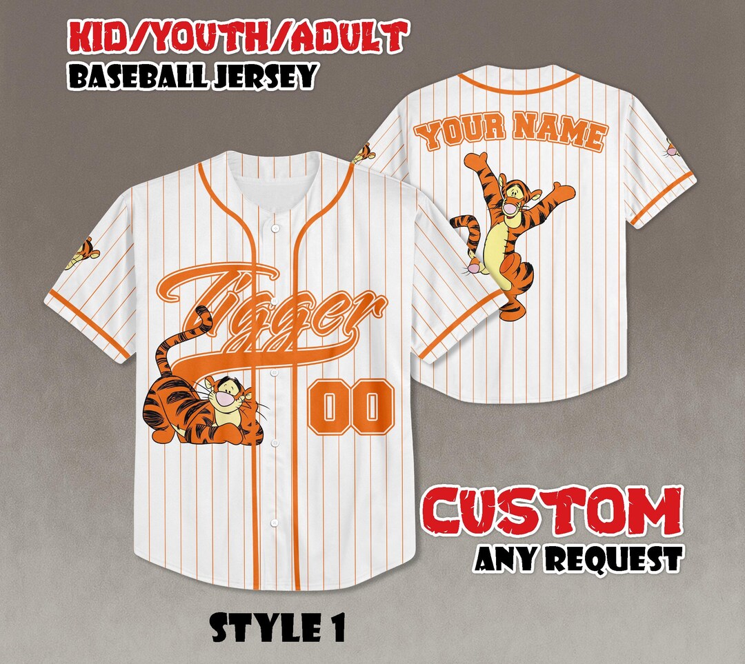 Custom Tigger Baseball Jersey, Disneyland Shirt, Tigger Fan Gift - Etsy