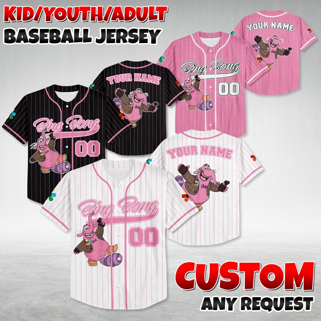 Custom Bing Bong Baseball Jersey, Pixar Inside Out Shirt - Etsy