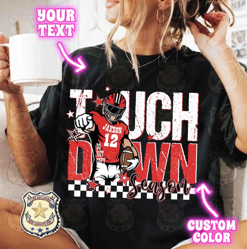 Custom Player Football Touch Down Png, Football Mama Png, School ...