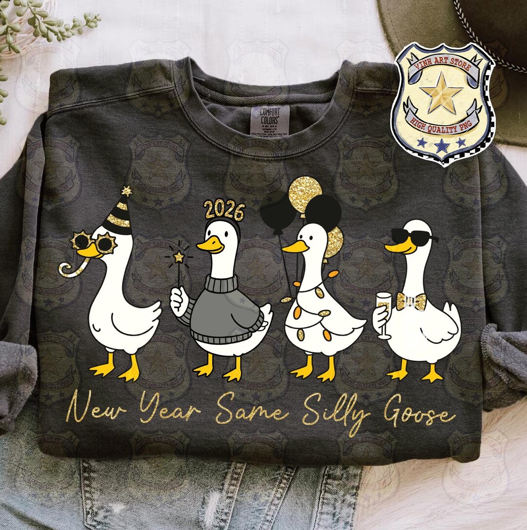 Funny New Year Same Silly Goose PNG, New Year Silly Goose Png, Trendy ...