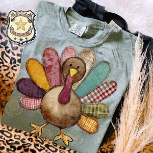 Cute Patchwork Turkey PNG, Rustic Thanksgiving Design, Preppy ...