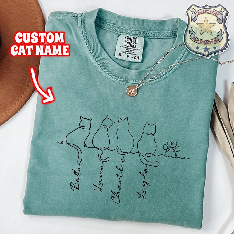 Cat Name Line Art Svg - Etsy