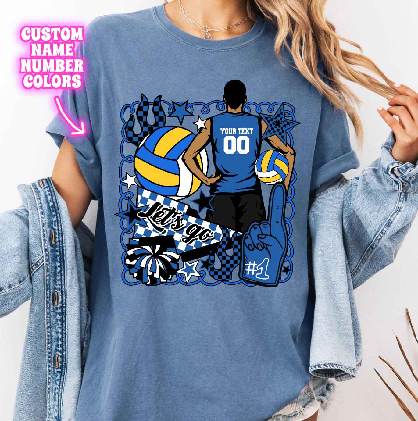 Custom Volleyball Name Number Png, Personalized Volleyball Player Png ...