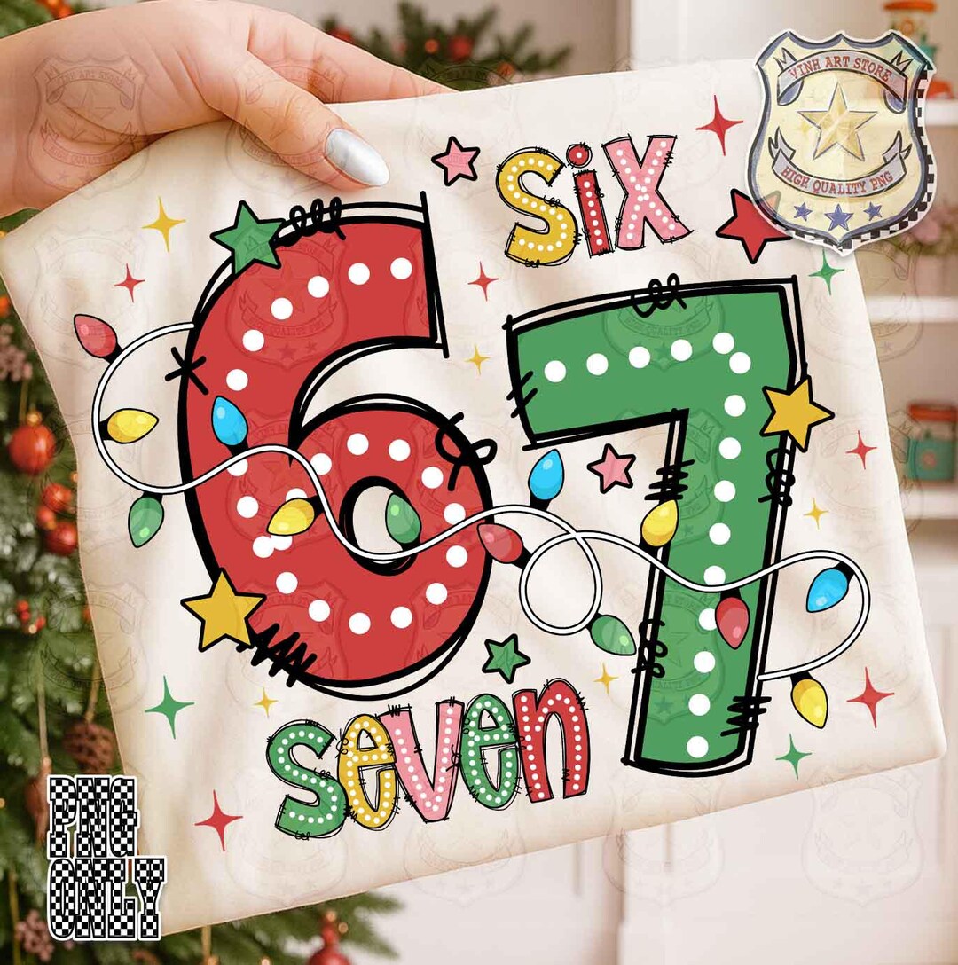 Funny Six Seven Christmas Png, Santa 67 Png, 67 Png, Six Seven Holiday ...
