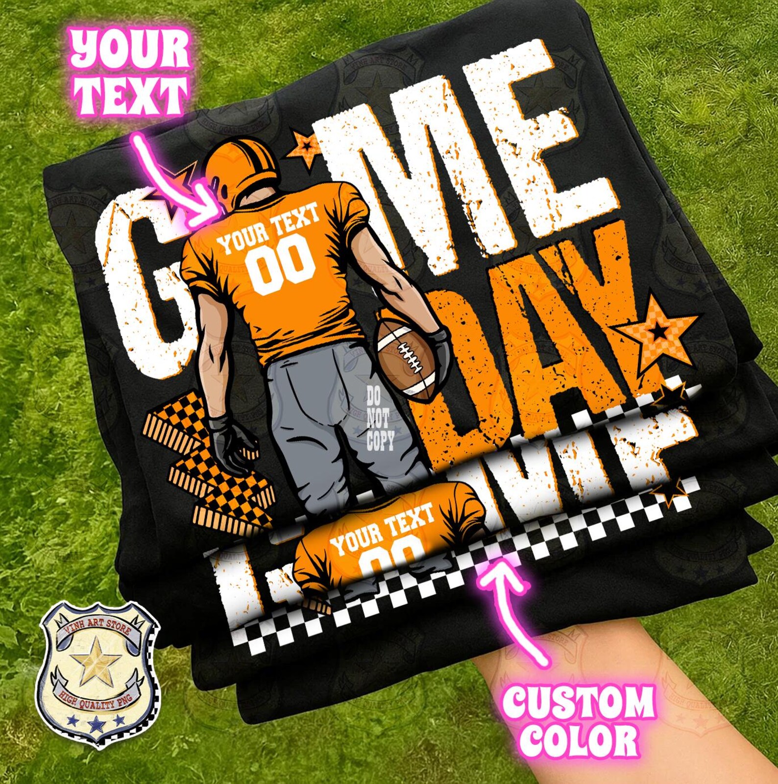 Custom Football Player Png, Touch Down Season, Game Day Player Design ...