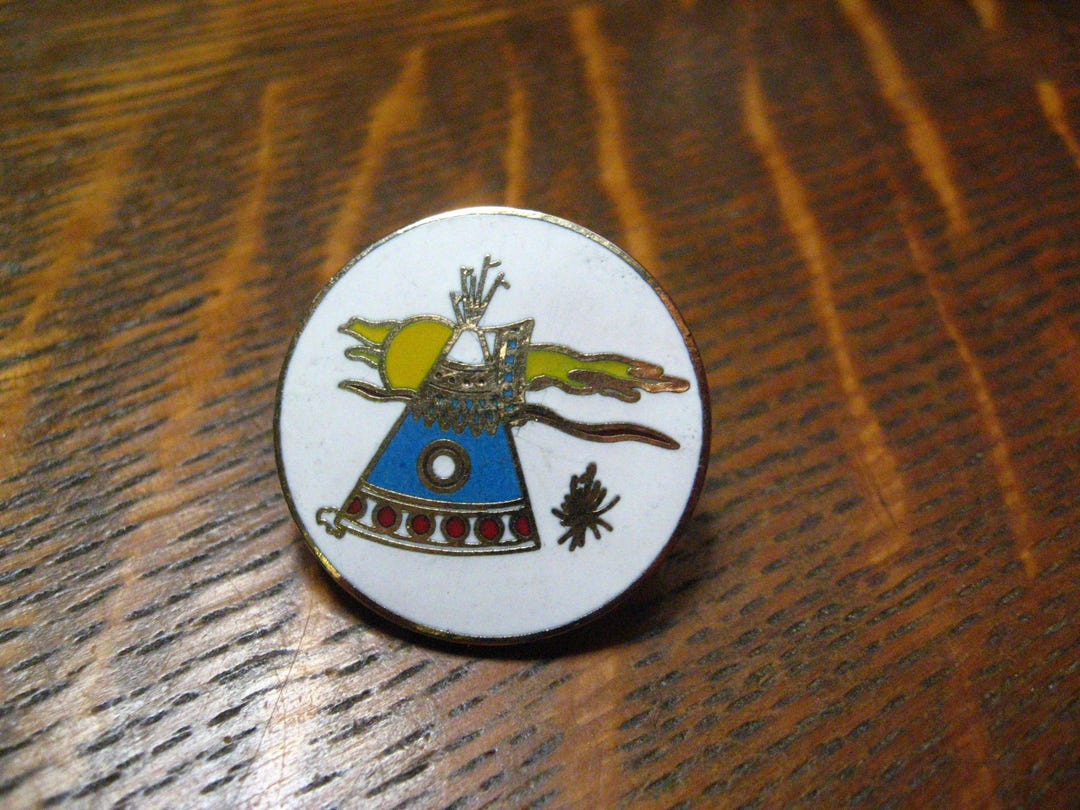 Native American Indian Wigwam Vintage Lapel Pin - Etsy