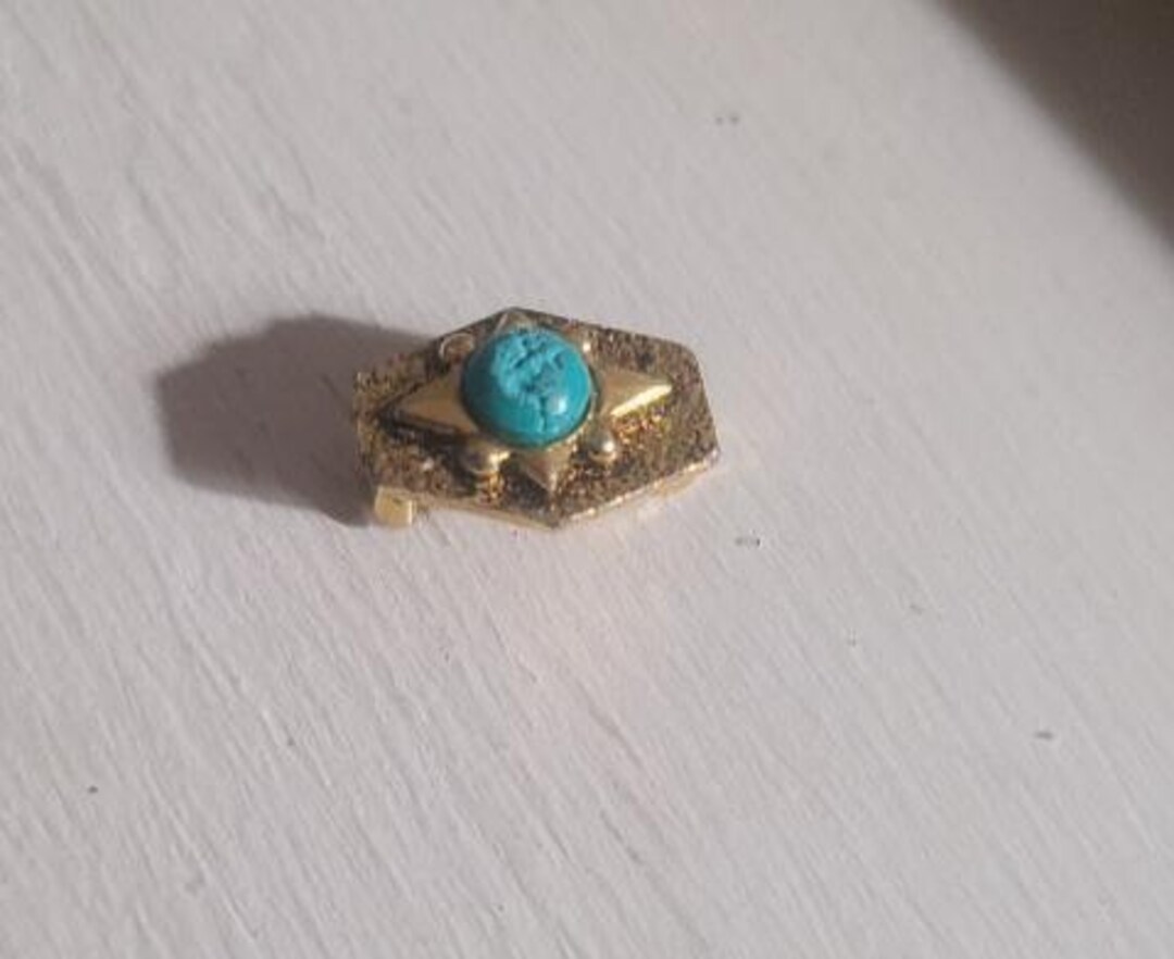 Mid Century Modern Vintage 1960's Solar Small Pin Brooch - Gold Faux ...
