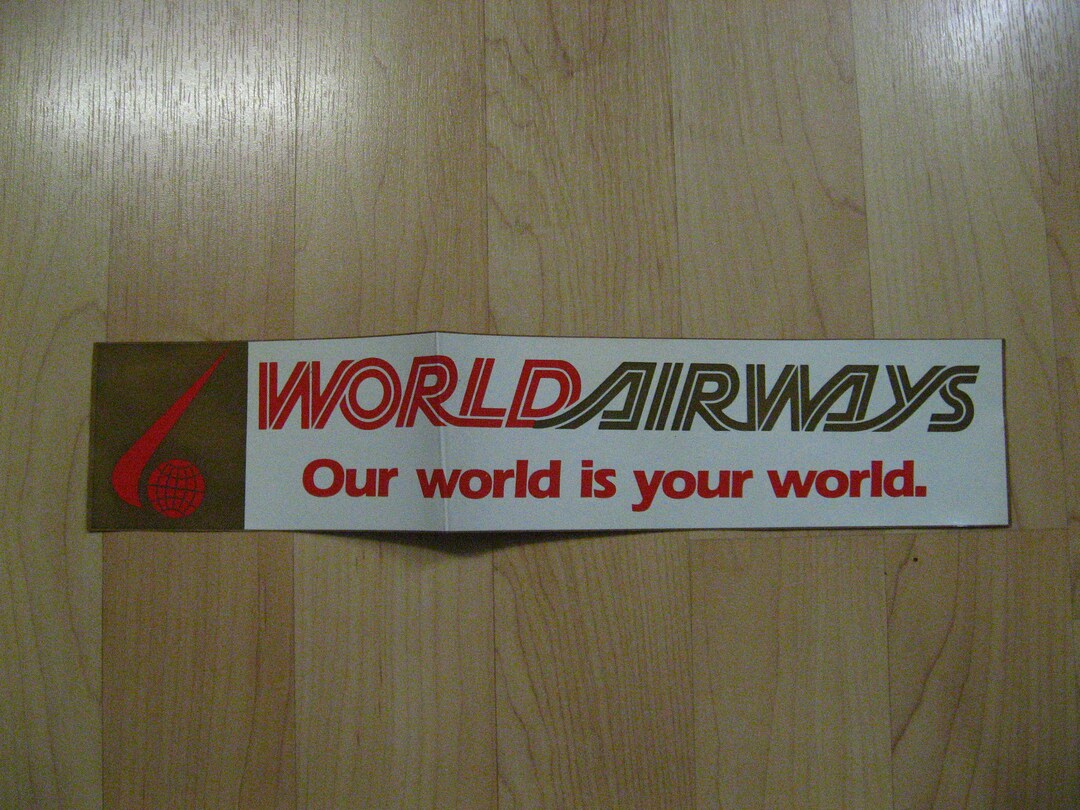 World Airways Vintage Airline Bumper Sticker - Etsy