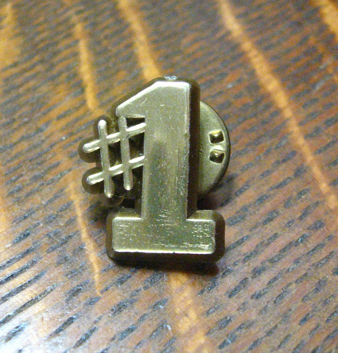 Number One #1 Winner Vintage Lapel Pin - Etsy