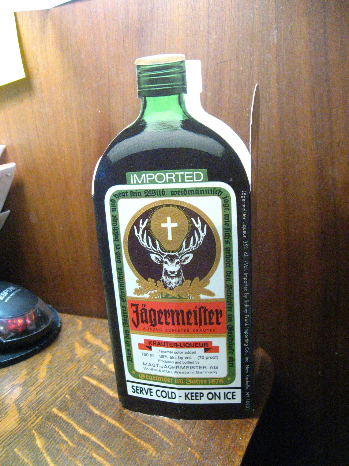 Jagermeister German Liqueur Vintage 1998 Promo Table Tent - Etsy