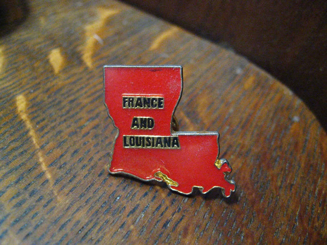 France and Louisiana Vintage Souvenir Lapel Pin - Etsy