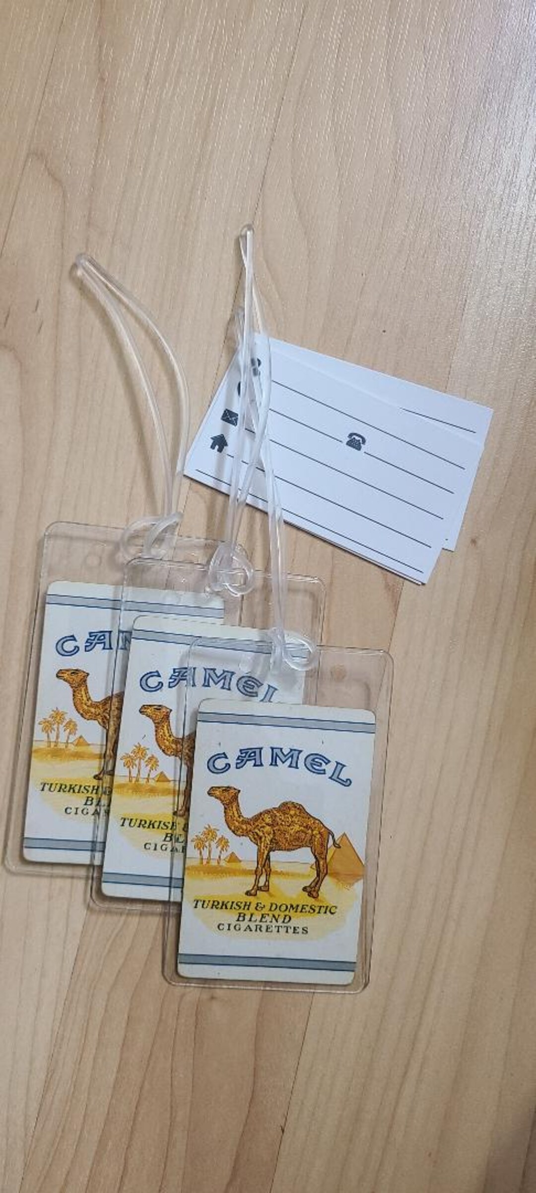 Camel Cigarettes Cigarette Pack Vintage Playing Card Luggage Name Tag ...