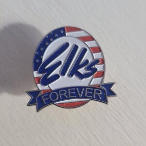 Elks Lodge Forever Lapel Pin Tie Tack Brooch - BPOE American Flag Club ...