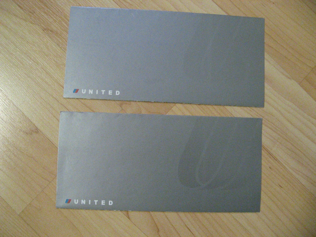 United Airlines Vintage Tulip Logo Ticket Wallets Folders (2) - Etsy