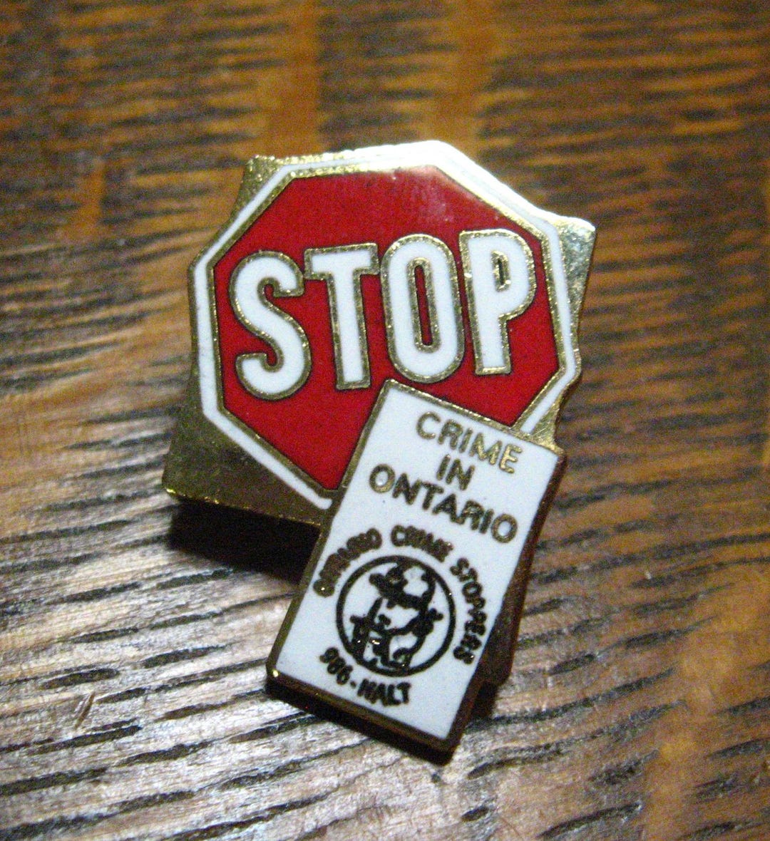 Ontario Crime Stoppers Stop Crime Vintage Lapel Pin - Etsy