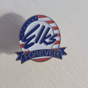 Elks Lodge Forever Lapel Pin Tie Tack Brooch - BPOE American Flag Club ...