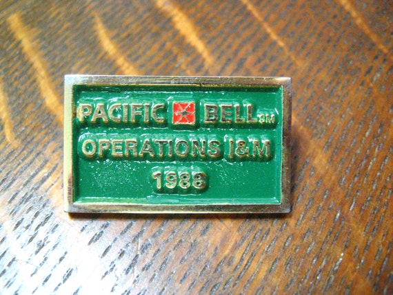 Pacific Bell Telephone Vintage 1988 Lapel Pin - Gem