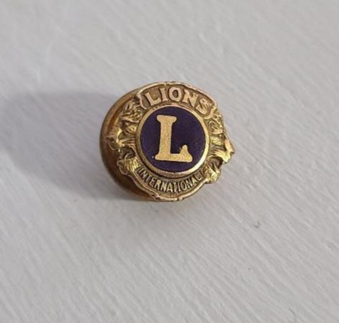 Lions Club International Antique Member Lapel Pin - Robbins Co. Screw ...