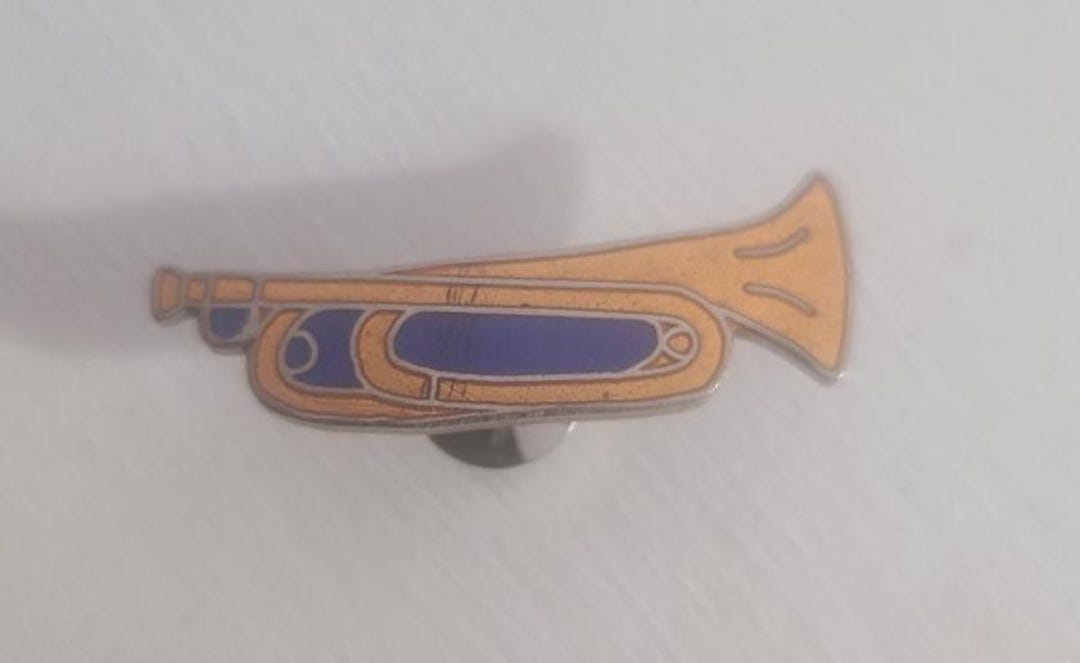 Trumpet Bugle Horn Vintage Lapel Pin Tie Tack Brooch - Musician ...