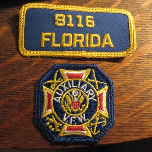 VFW Auxiliary Patches Vintage Veterans Foreign Wars Florida | Etsy