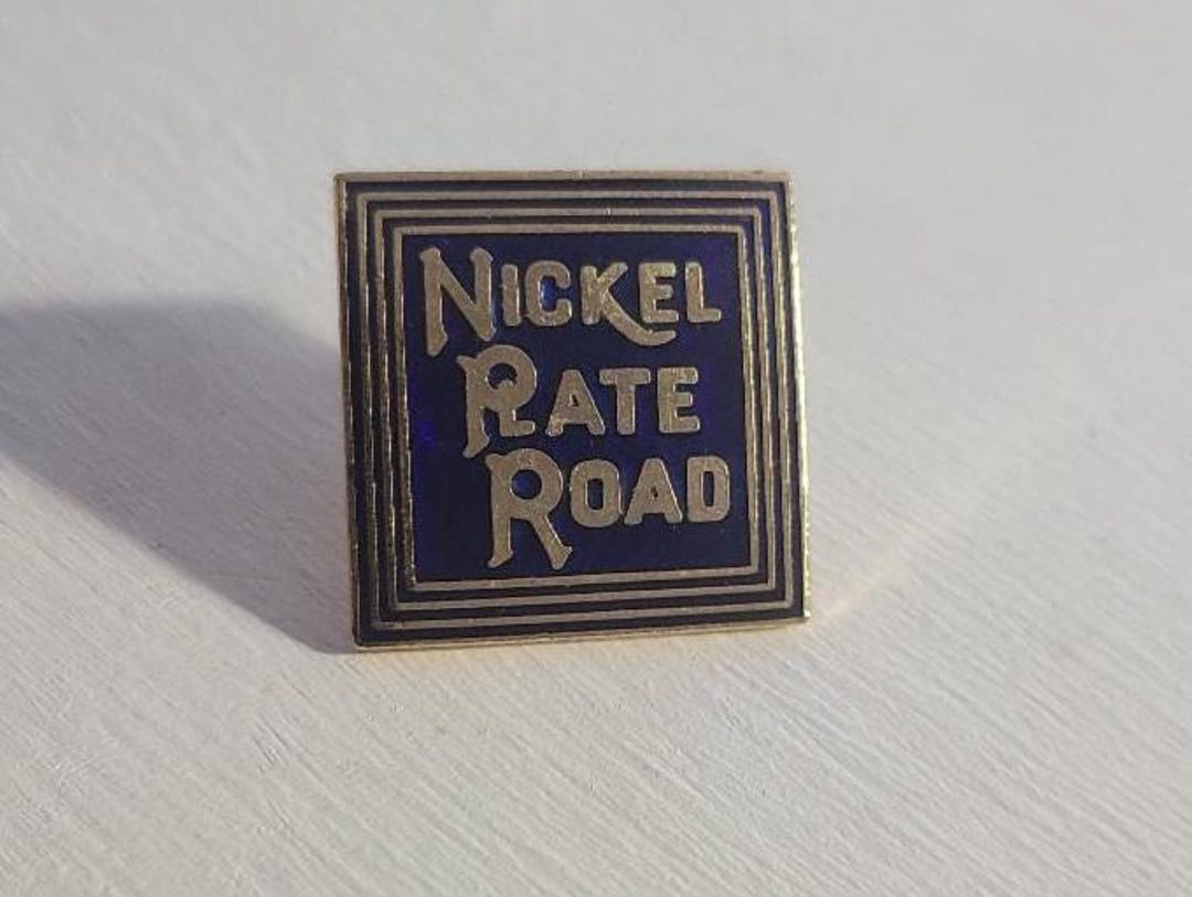 Nickel Rate Road Railroad Train Vintage Lapel Pin Tie Tack Brooch ...