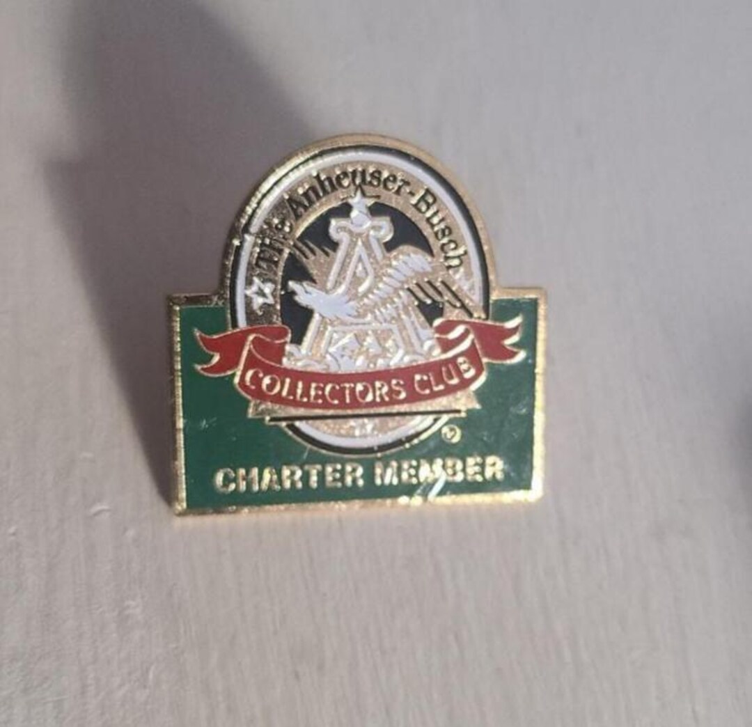 The Anheuser Busch Collectors Club Vintage Lapel Pin - Charter Member ...