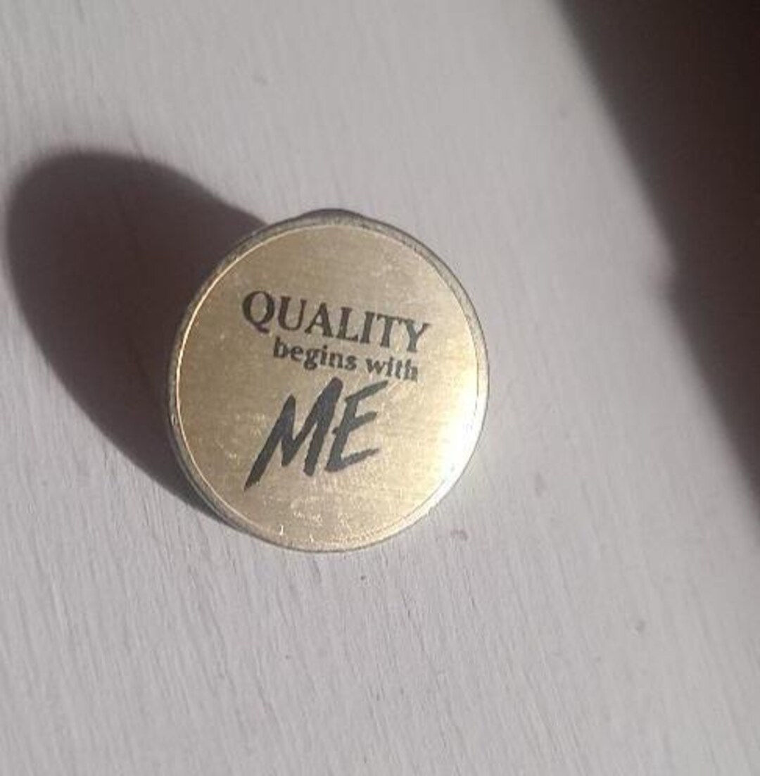 Quality Begins With Me Vintage Lapel Pin Tie Tack Brooch - Customer ...