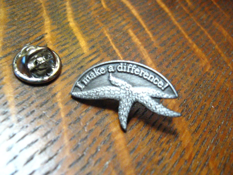 Starfish "i Make A Difference" Achievement Award Lapel Pin - Etsy