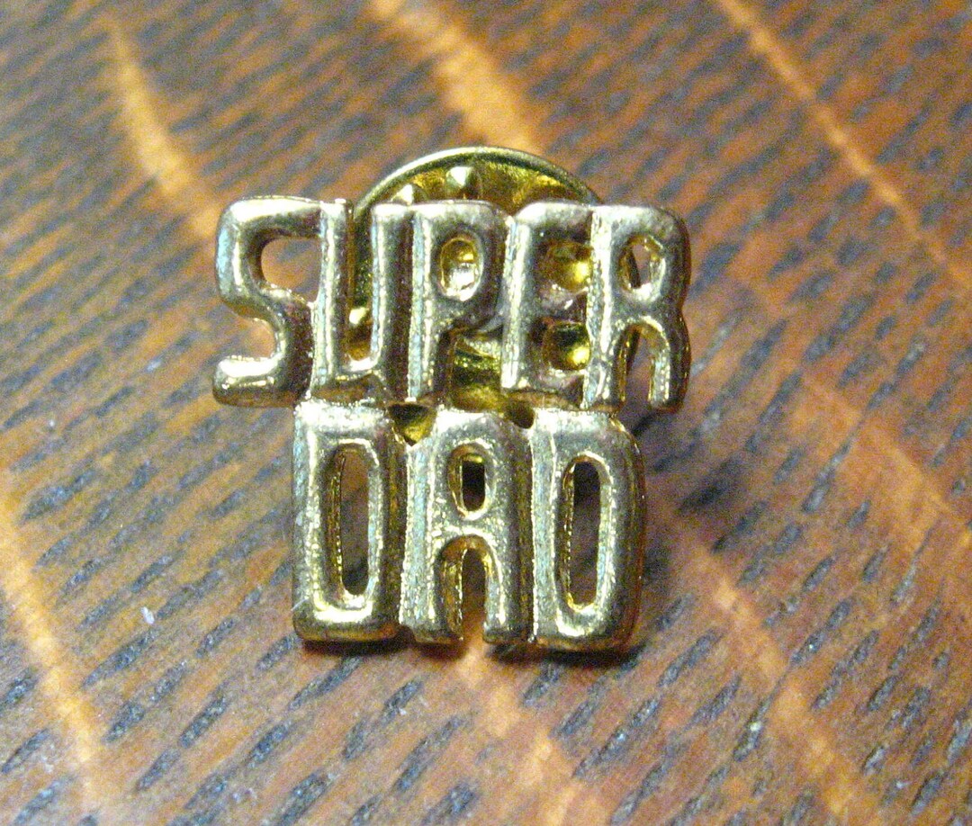 Super Dad Daddy Vintage Gold Lapel Pin - Etsy