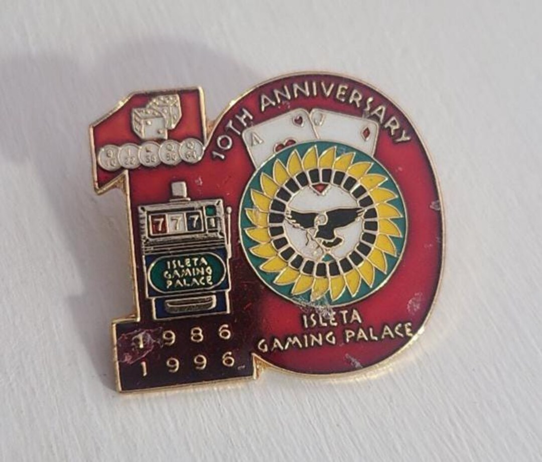 Isleta Gaming Palace 1996 Albuquerque NM Vintage Lapel Pin - New Mexico ...