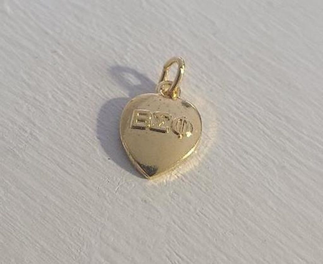Beta Sigma Phi ΒΣΦ Sorority 1981 Charm - Gold Heart Member Fellowship ...