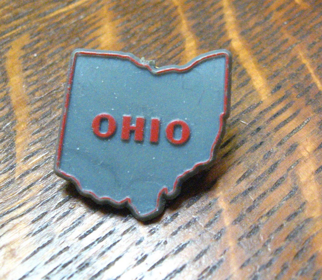 Ohio Buckeye State Map Vintage Lapel Pin - Etsy