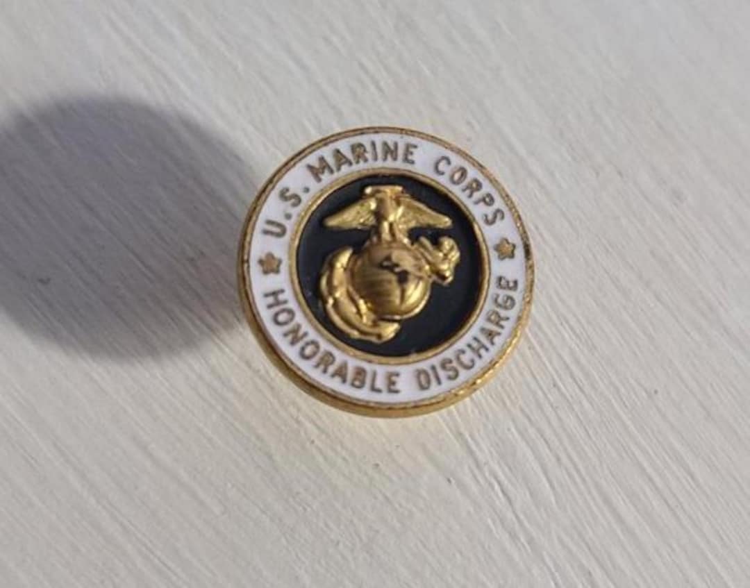 USMC Honorable Discharge Vintage Lapel Pin Tie Tack - United States ...